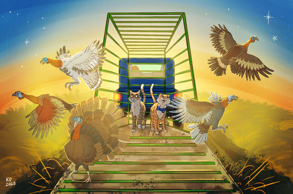 Gary and Morris Save the Turkeys — The Hervey Foundation for Cats
