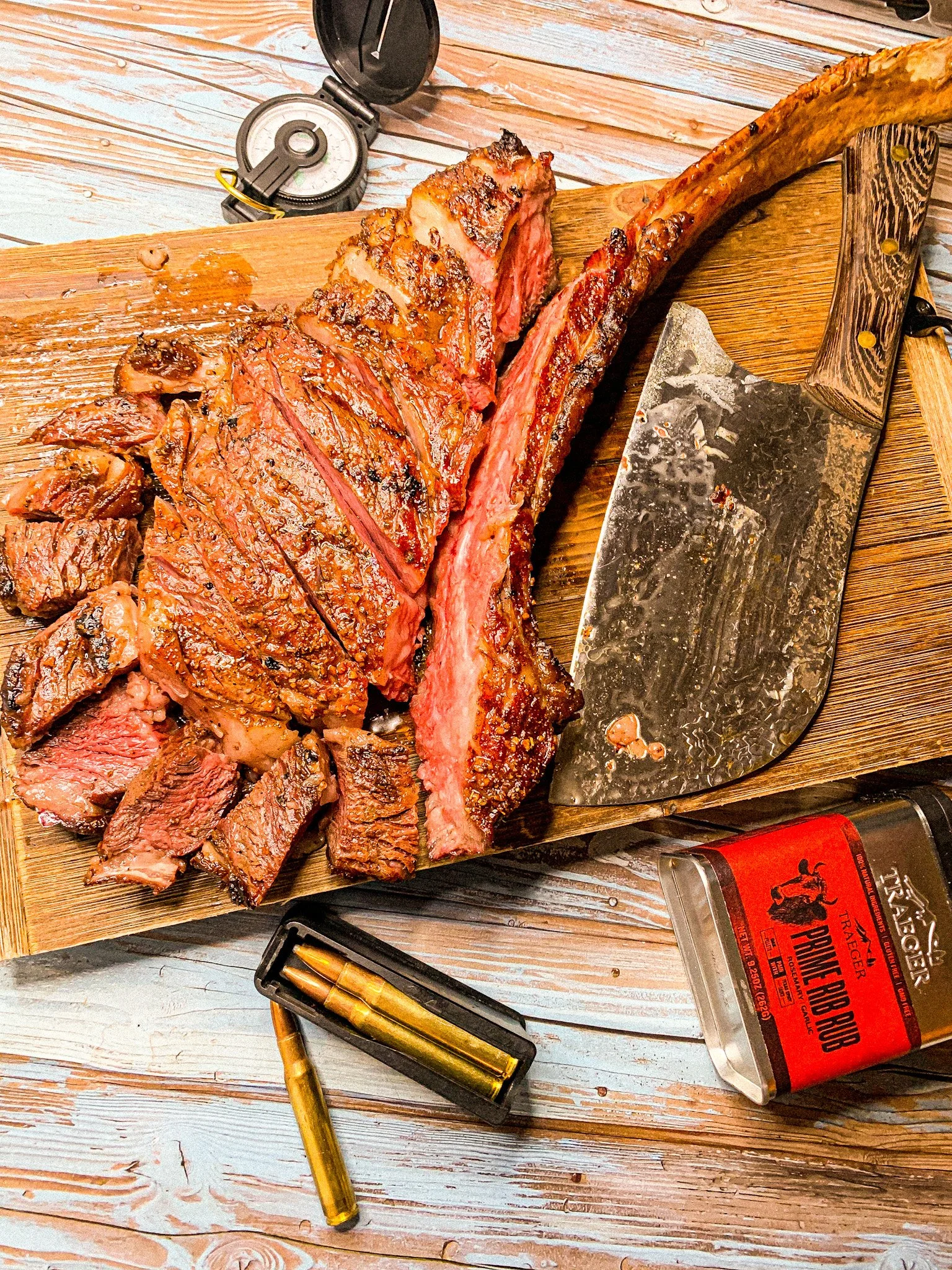 Traeger Smoked Tomahawk — Ranch & Rifle