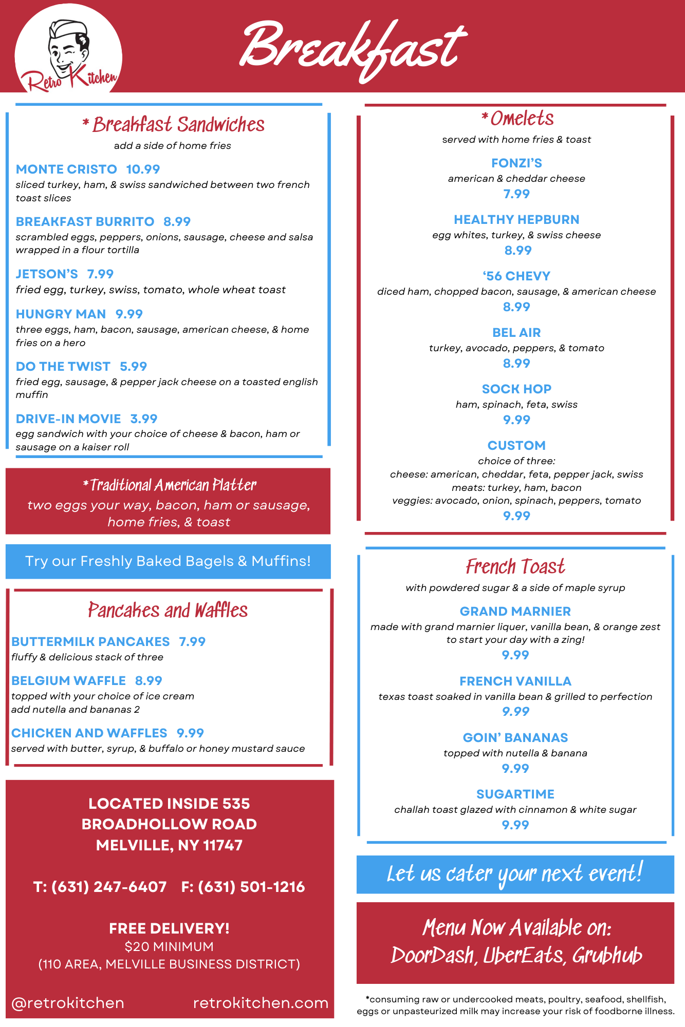 MENU — Retro Kitchen