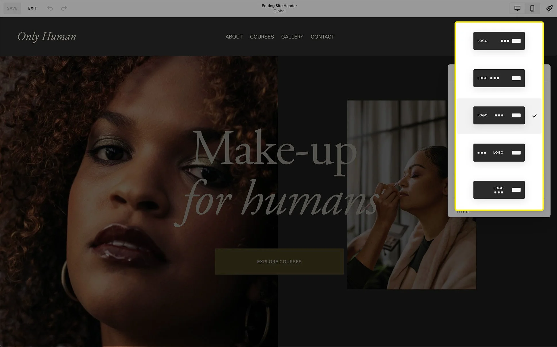 How to Change Header Menu Layout on Squarespace — Design by Ency