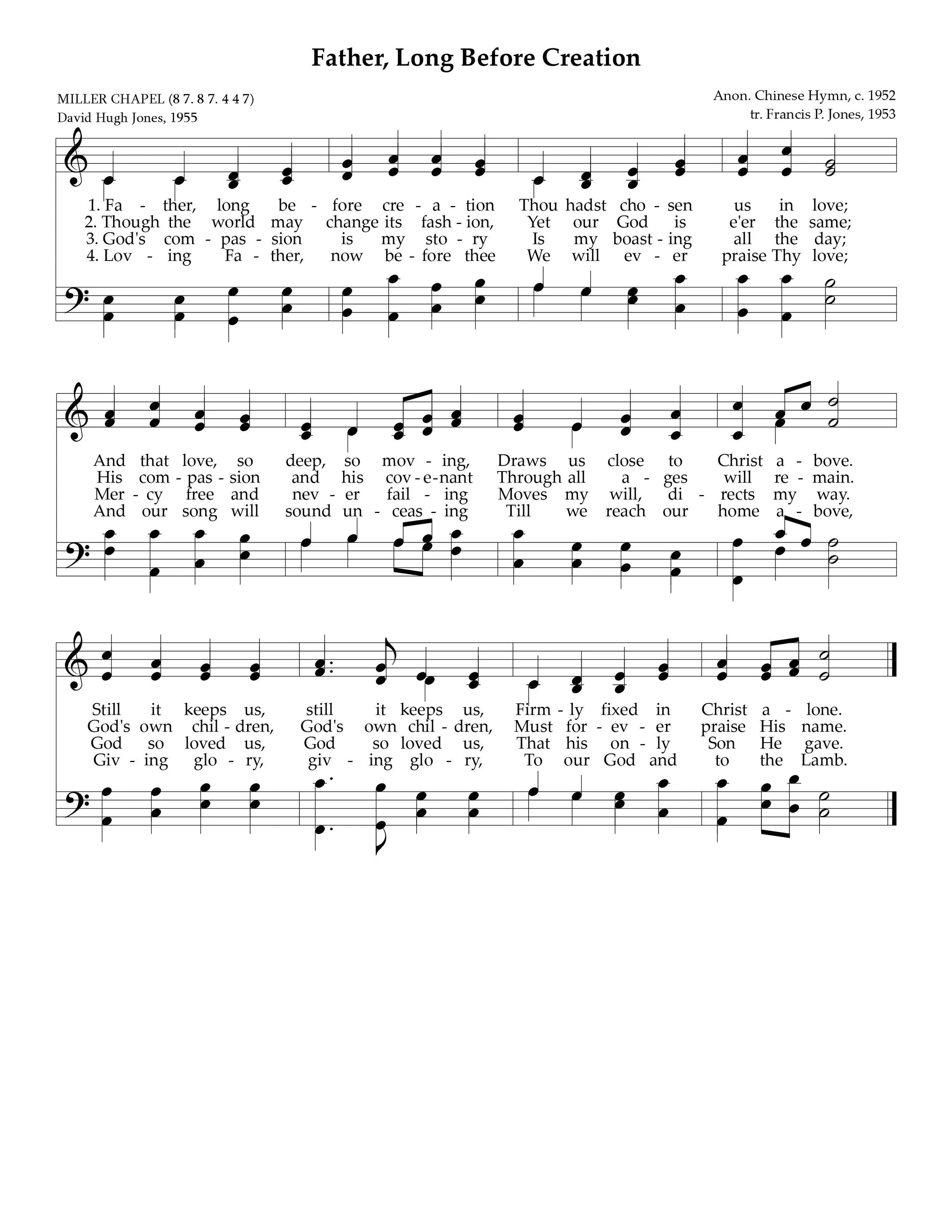 Father, Long Before Creation — Reformation Covenant Church