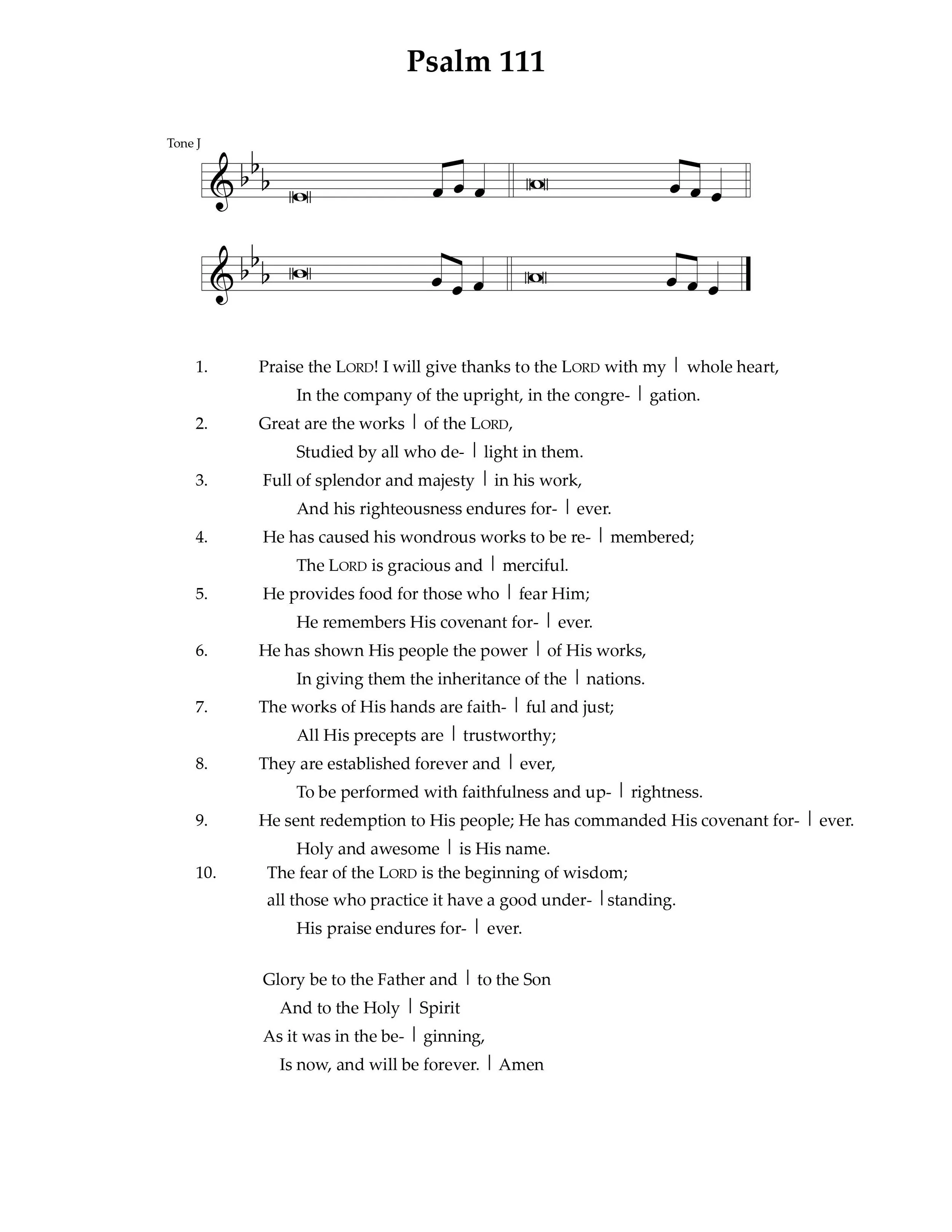 Psalm 111 – Praise the LORD! I Will Give Thanks — Reformation Covenant ...