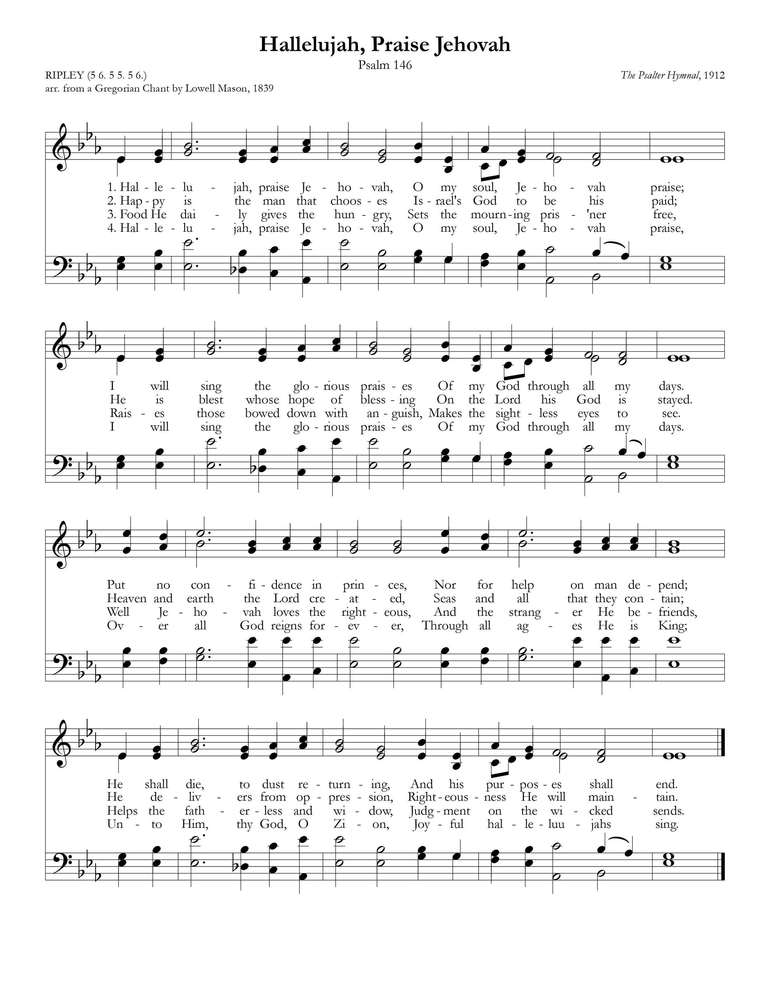 Psalm 146 – Hallelujah, Praise Jehovah — Reformation Covenant Church Psalm 146 – Hallelujah, Praise Jehovah — Reformation Covenant Church