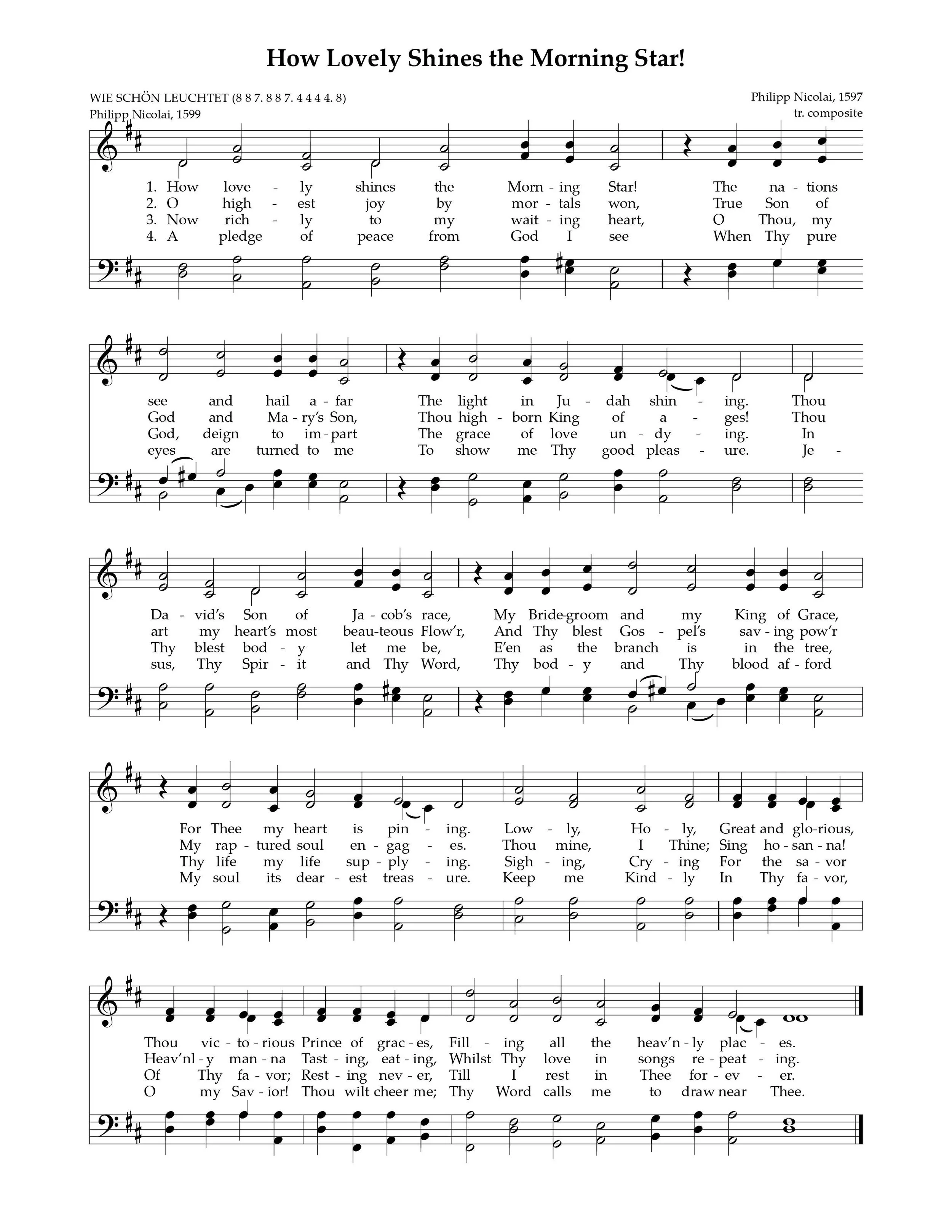 How Lovely Shines the Morning Star! — Reformation Covenant Church