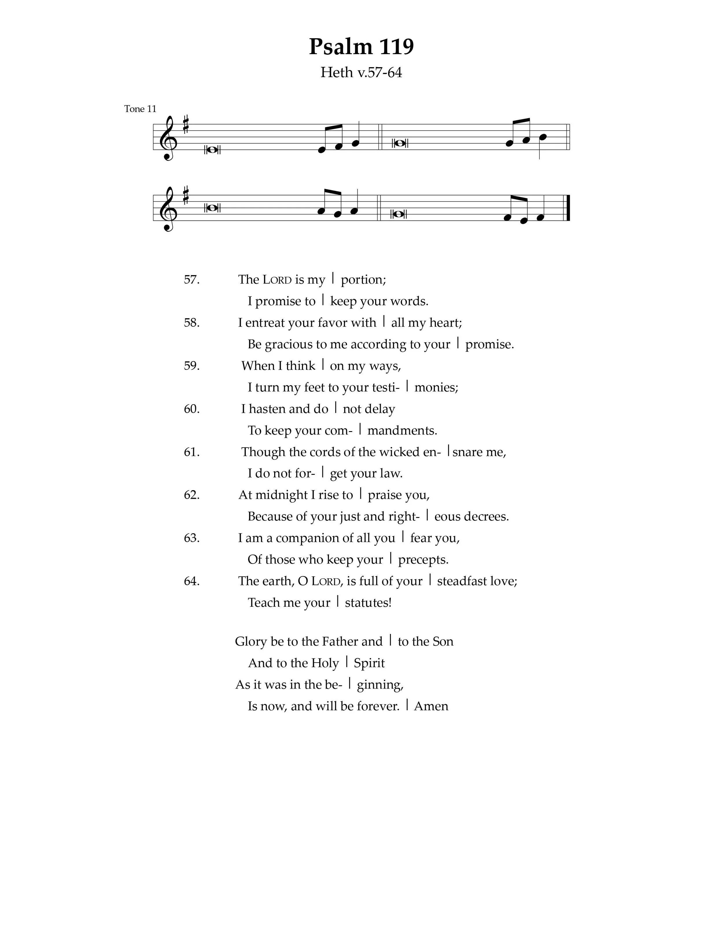 Psalm 119 Heth – The LORD is My Portion — Reformation Covenant Church