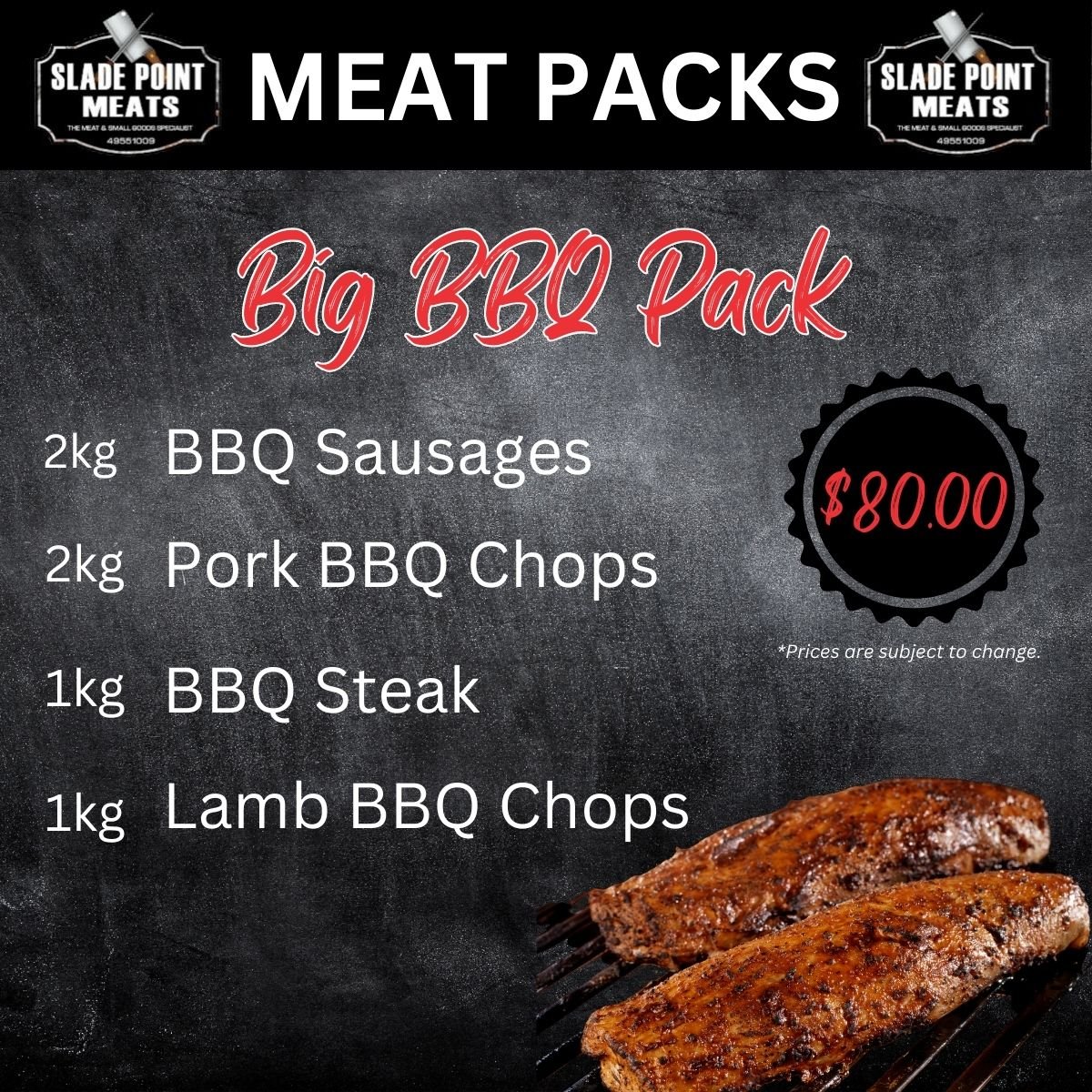 BIG BBQ PACK — Slade Point Meats