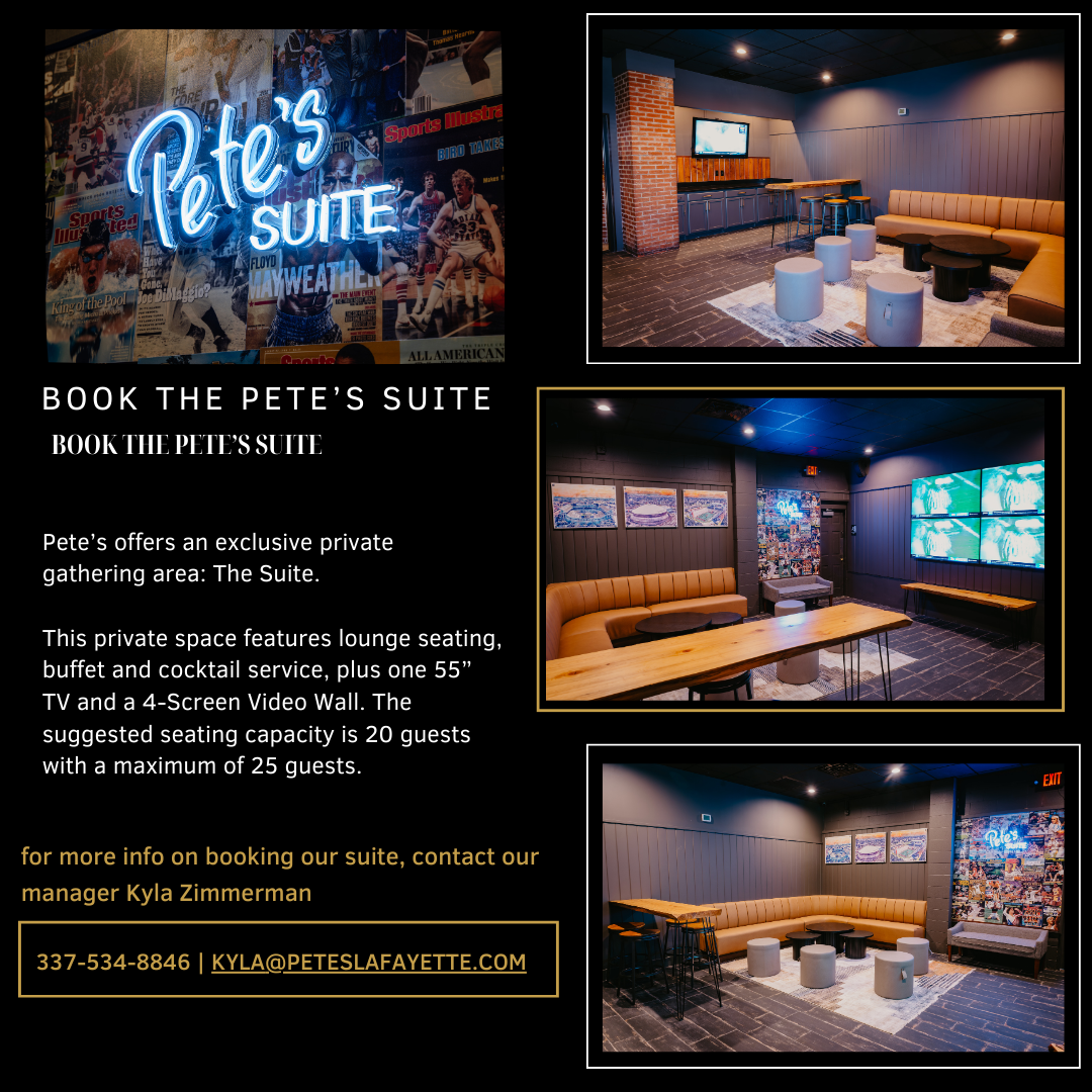 Pete's Suite — Pete's Lafayette