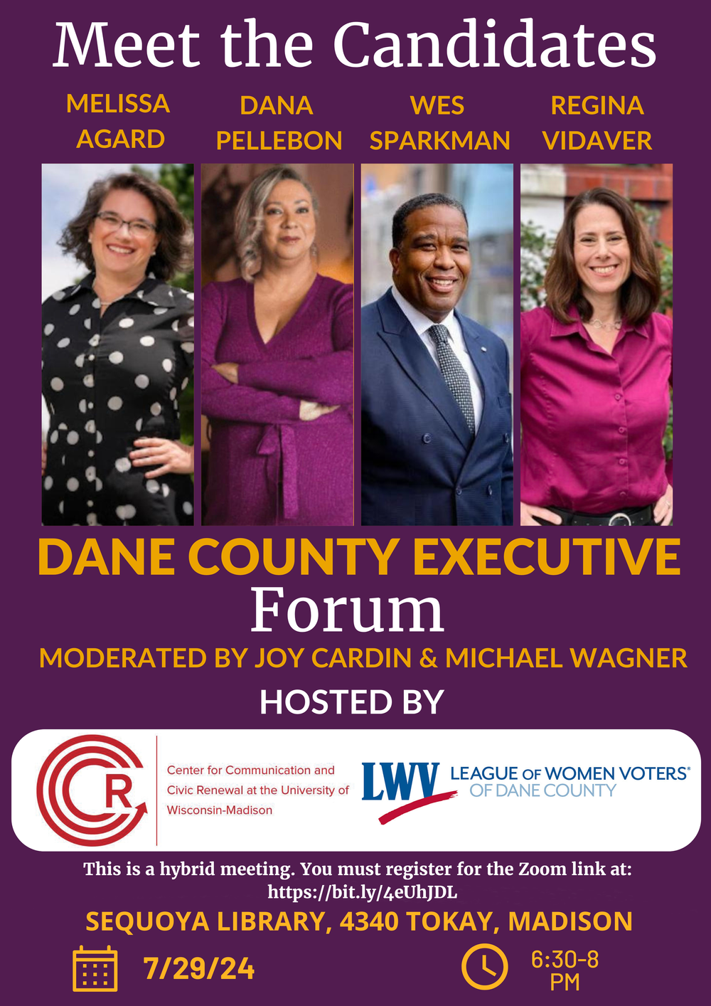 County Executive Candidate Forum League Of Women Voters Dane County