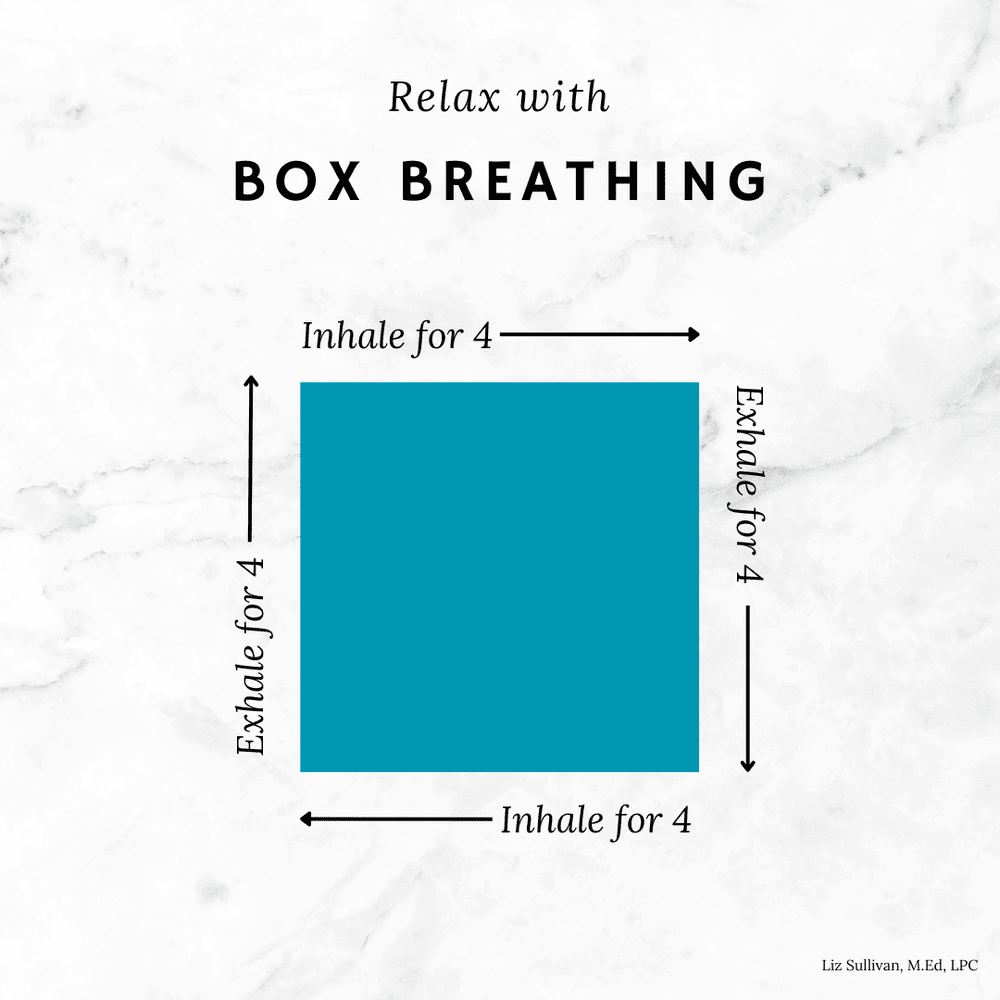Box breathing for stress and anxiety