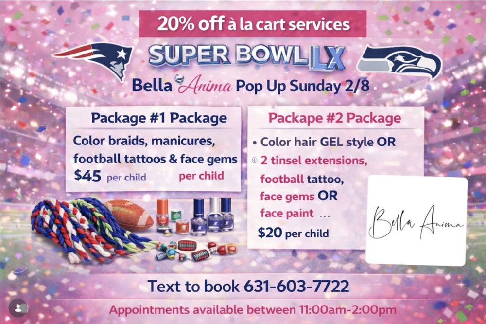 Super Bowl LX Bella Anima Pop-Up — Petite North Fork