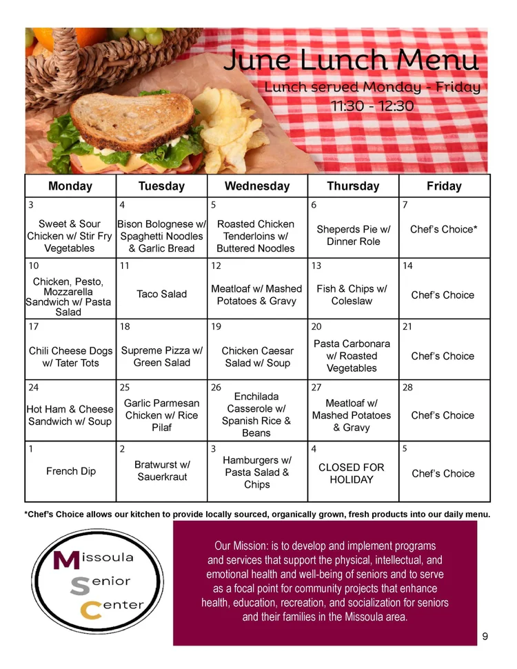 Lunch — Missoula Senior Center