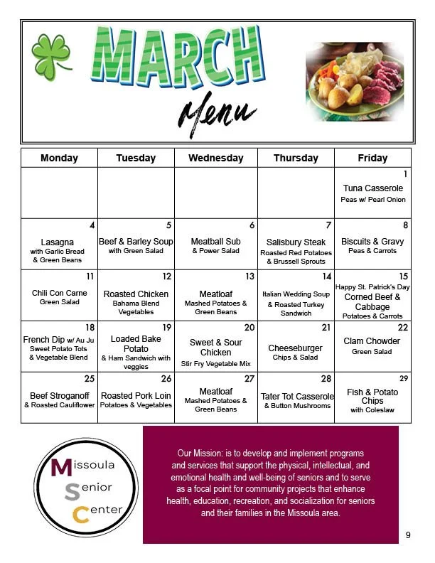 Lunch — Missoula Senior Center