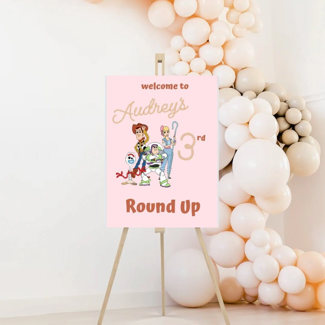 Toy Story Welcome Sign, Boy Toy Story Birthday, Woody's Roundup Welcome ...
