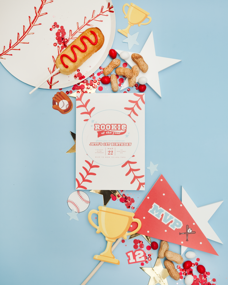Rookie Year Baseball Theme Birthday Party — a party that pops
