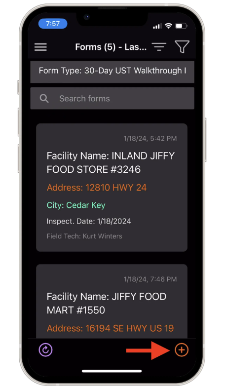 30-Day UST Walkthrough Inspection Forms