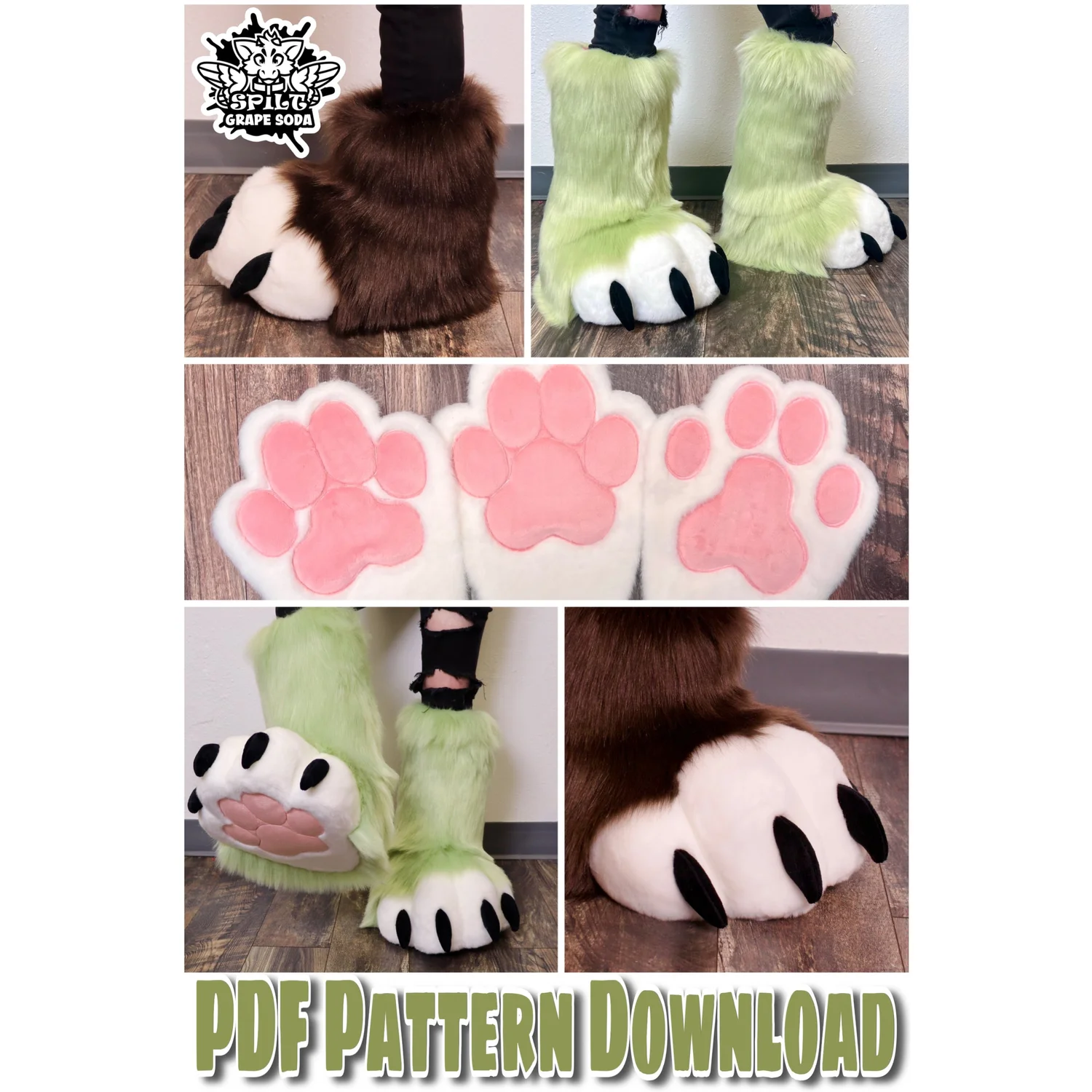 Digigrade 2.0 Fursuit Feetpaw Indoor and Outdoor Pattern [PDF DOWNLOAD ...