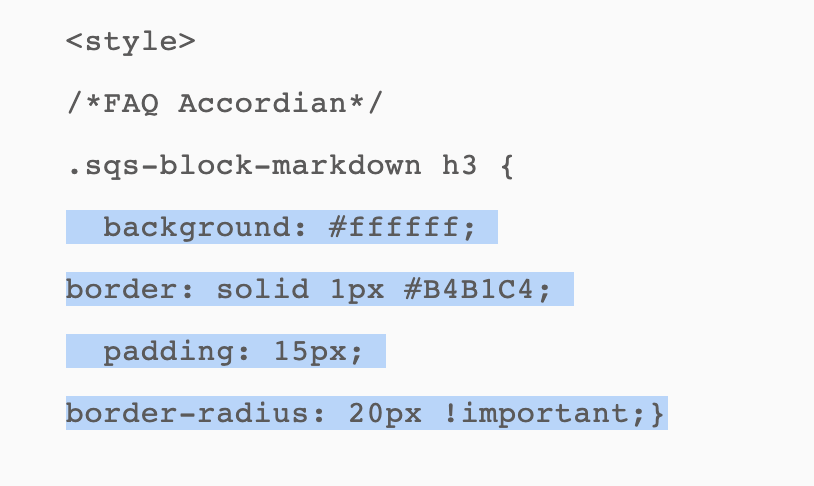 How to create a FAQ Drop Down in Squarespace — Simply Whyte Design