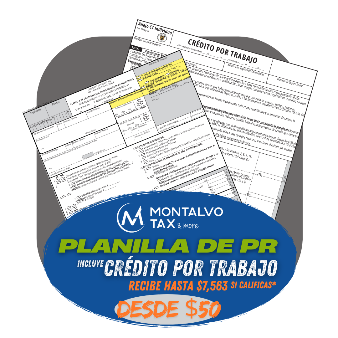 Preparación de Planilla de Puerto Rico — Montalvo Tax & More
