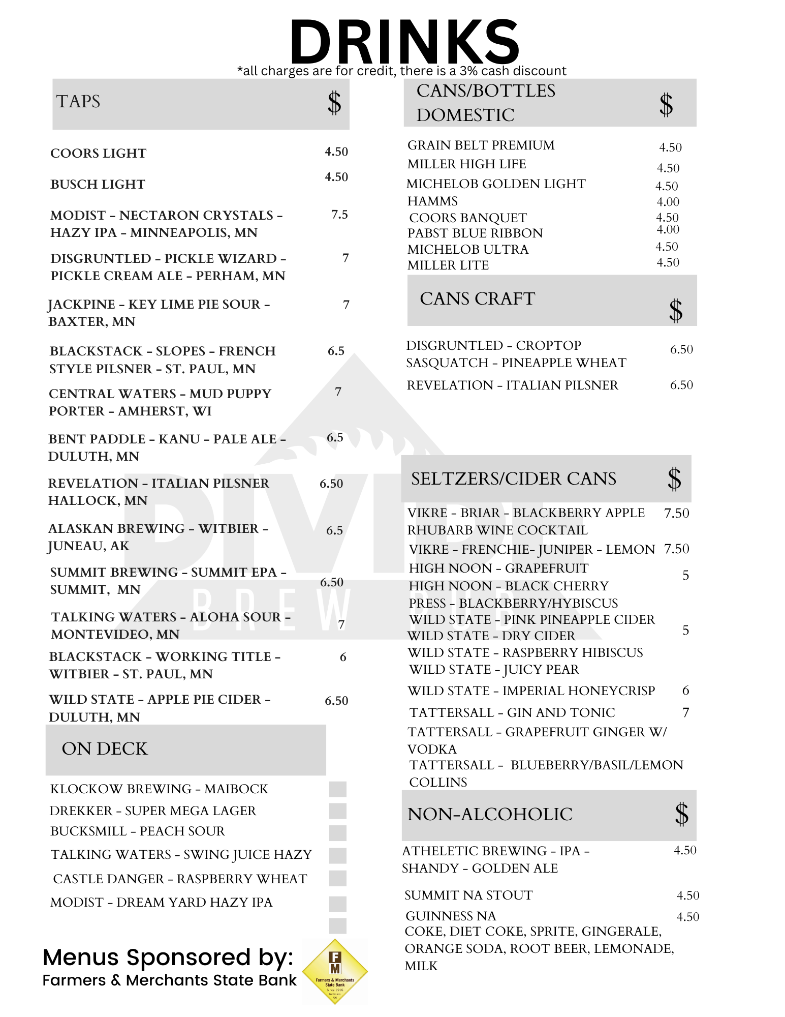 Drink — Continental Divide Brew Pub
