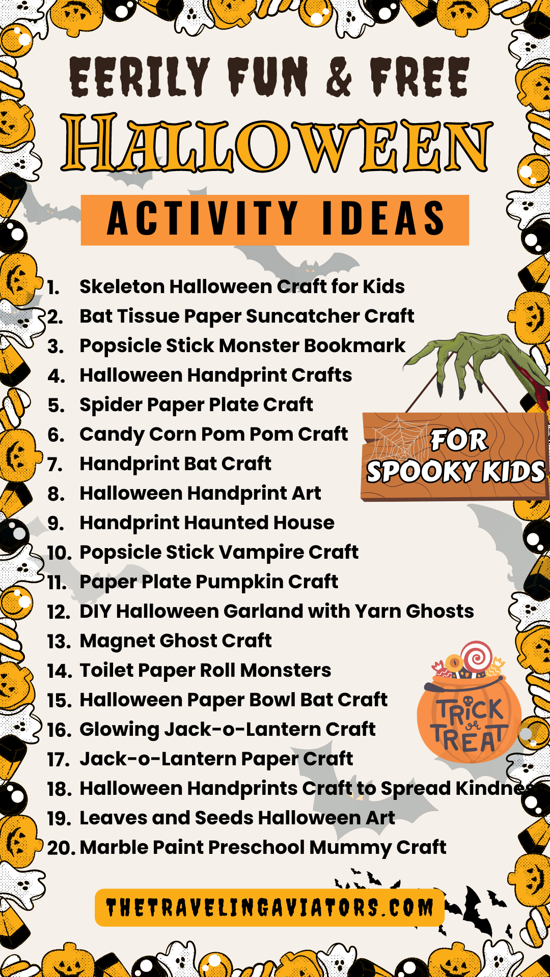 [2024] 22 Easy Halloween Crafts for Kids + Free Printable | THE ...