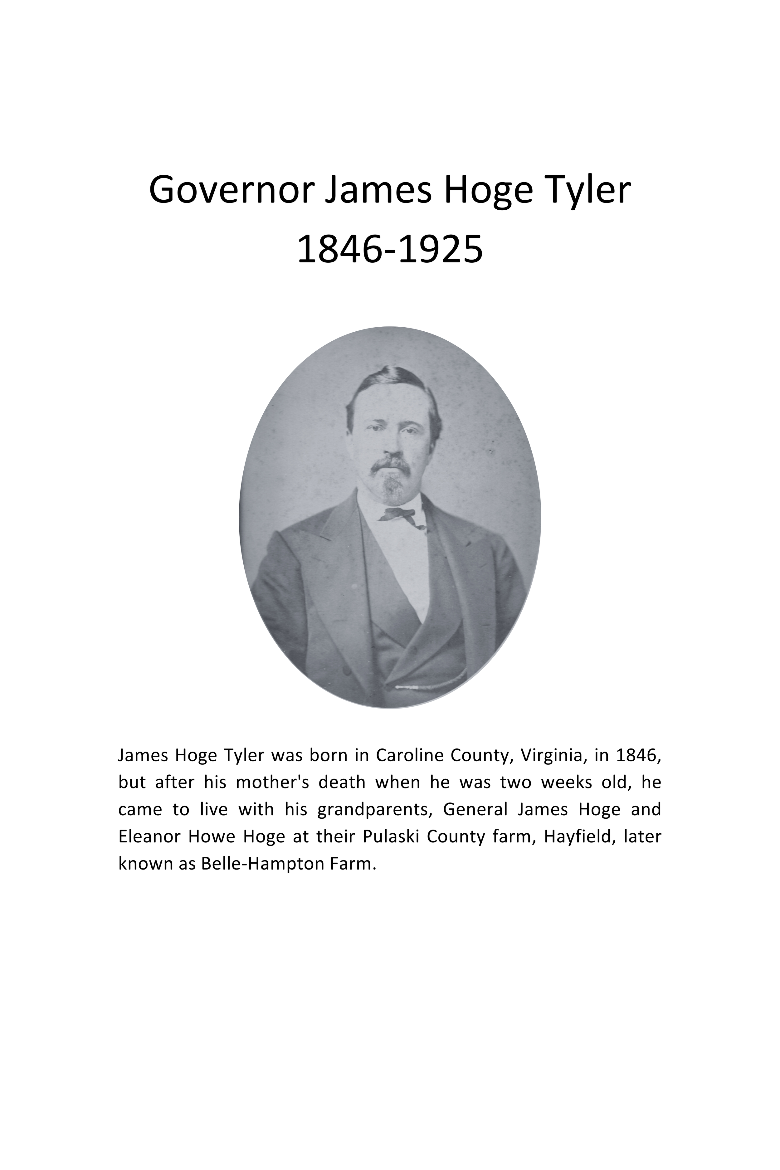 The Diary of Governor James Hoge Tyler — Giles County Historical Society