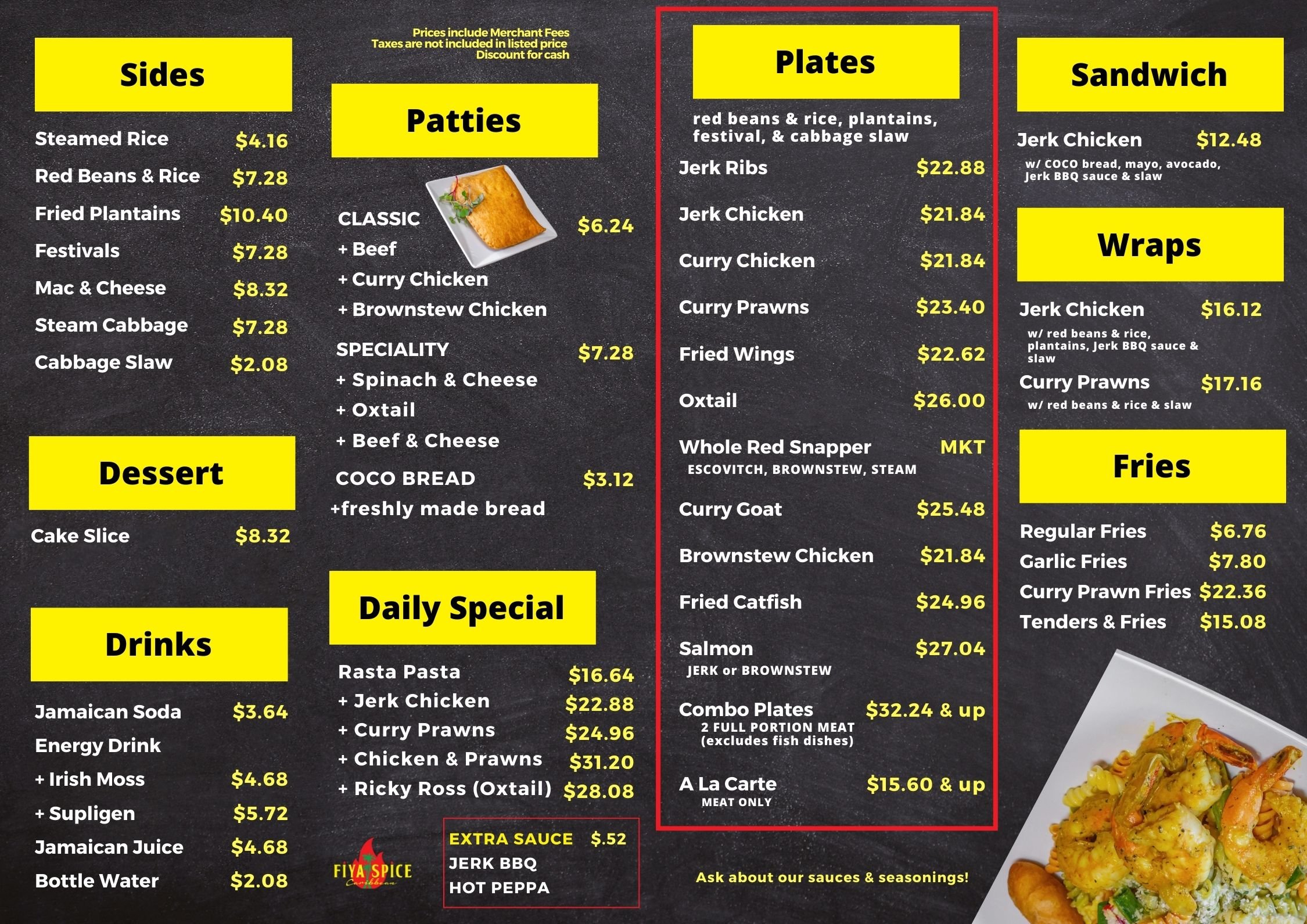 Menu — Fiya Spice Caribbean