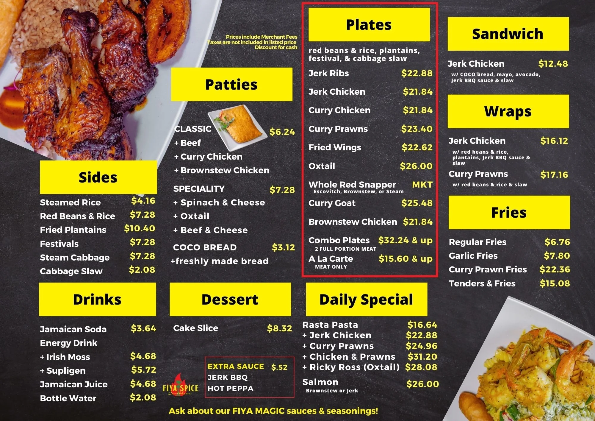Menu — Fiya Spice Caribbean