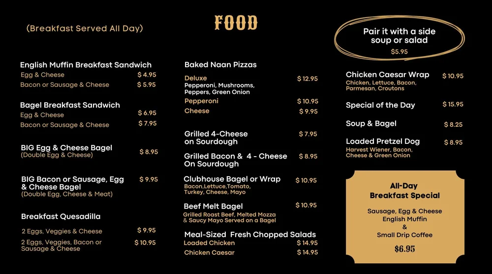 Venue B Menu — Venue B Coffee Lounge & Events