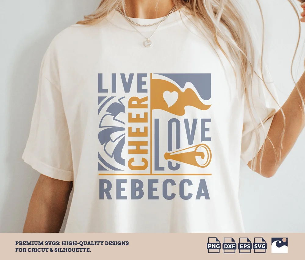 Cheer Team Template SVG PNG - Shirt Design for Cheerleaders & Moms ...