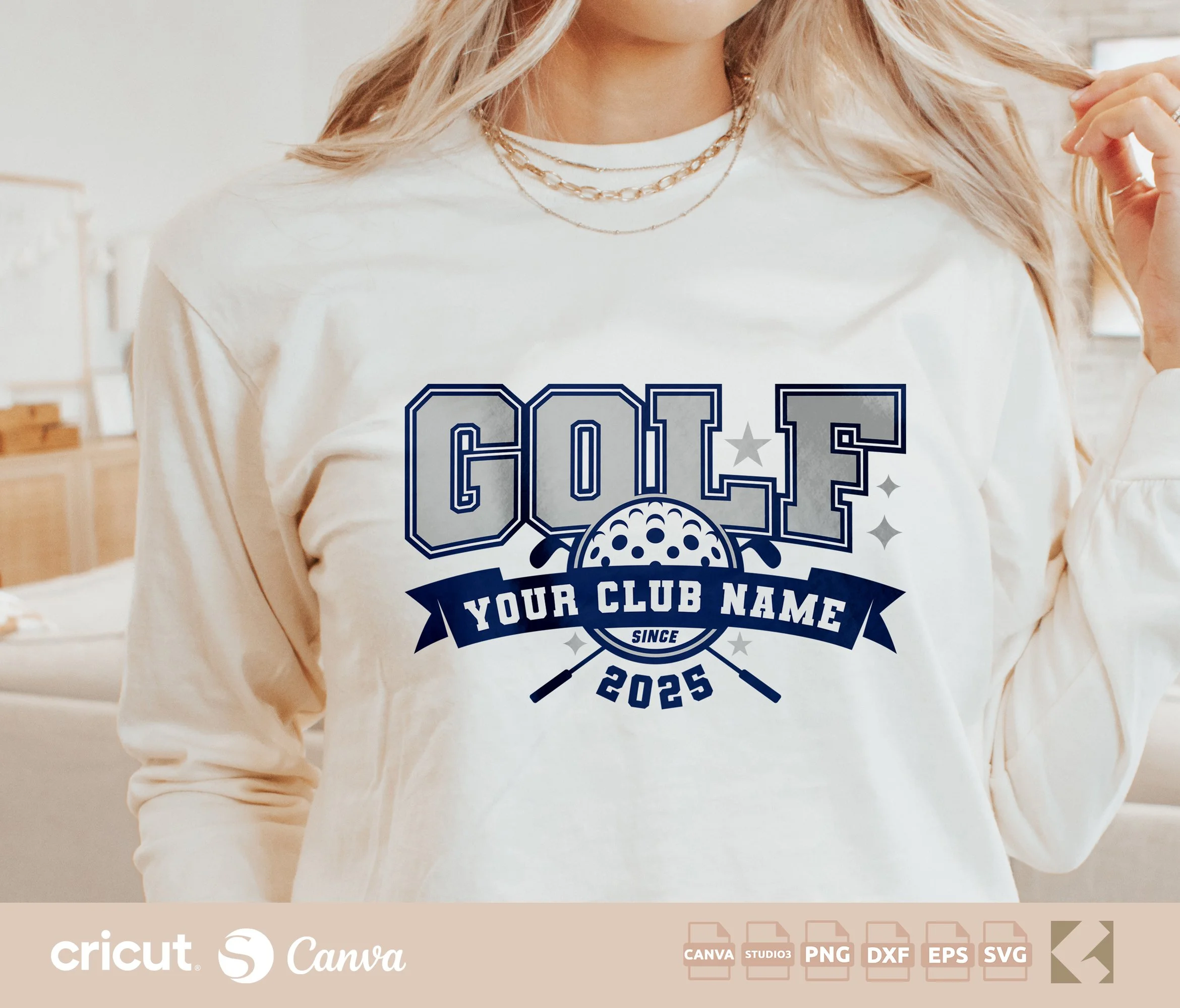 Unique Custom Golf Monogram Logo (SVG & PNG) - Personal Design — Cricut ...