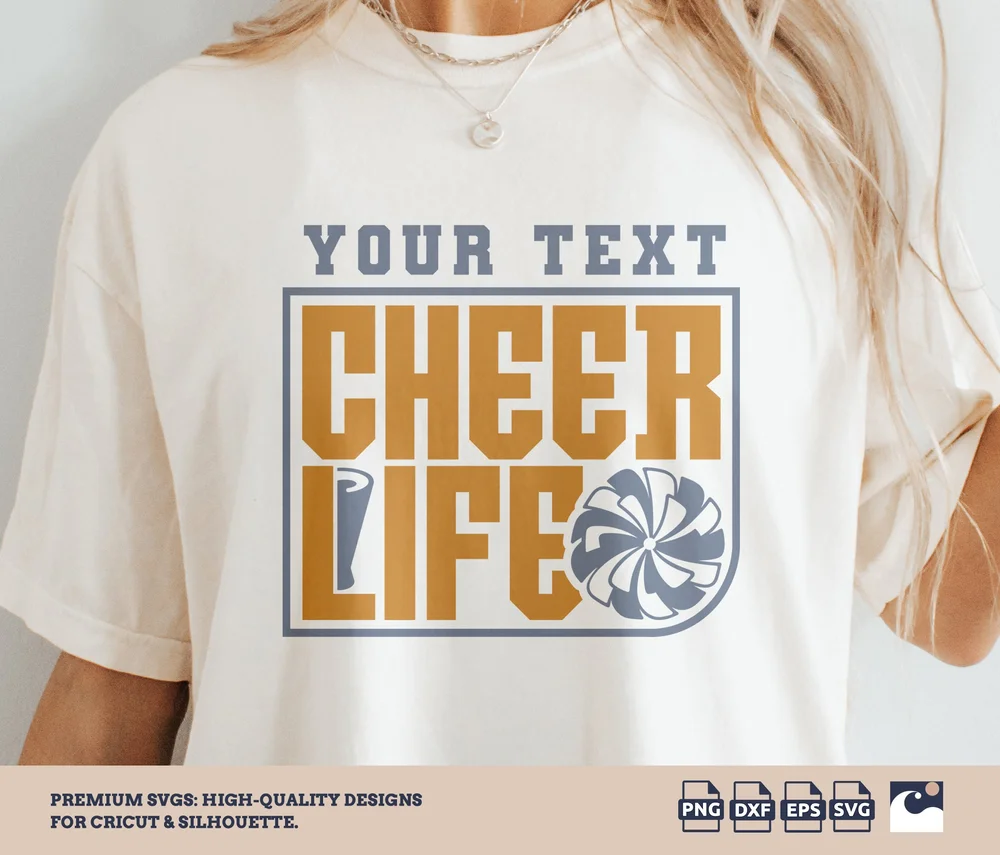 Cheer Dance svg png, Team name, Megaphone, Shirt, Cheerleader ...
