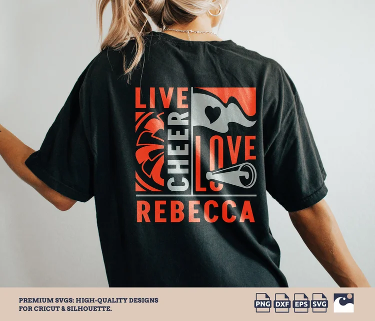 Cheer Team Template SVG PNG - Shirt Design for Cheerleaders & Moms ...
