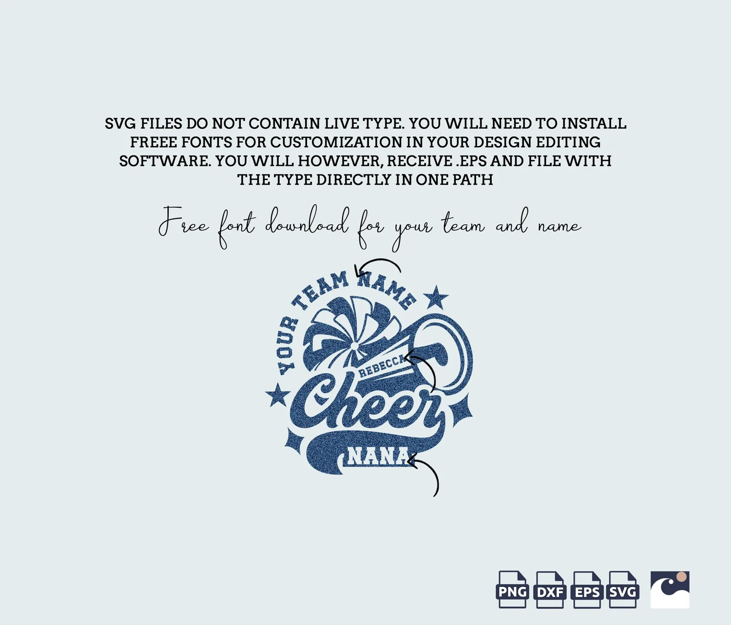 Cheer Team Template SVG PNG - Shirt Design for Cheerleaders & Moms ...