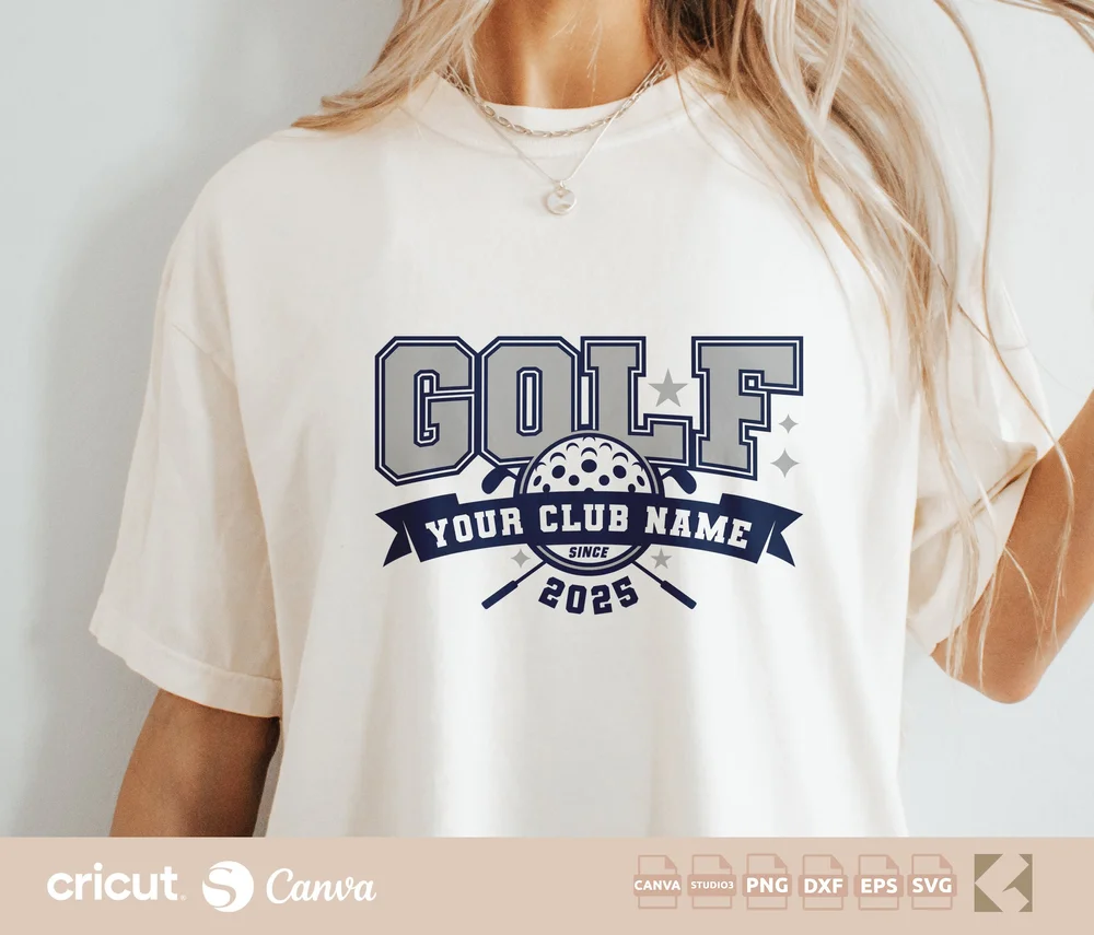 Unique Custom Golf Monogram Logo (SVG & PNG) - Personal Design — Cricut ...