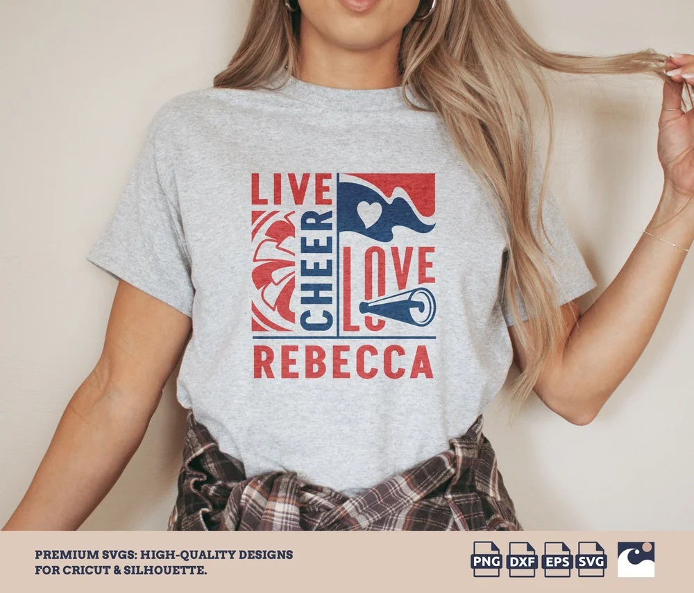 Cheer Team Template SVG PNG - Shirt Design for Cheerleaders & Moms ...
