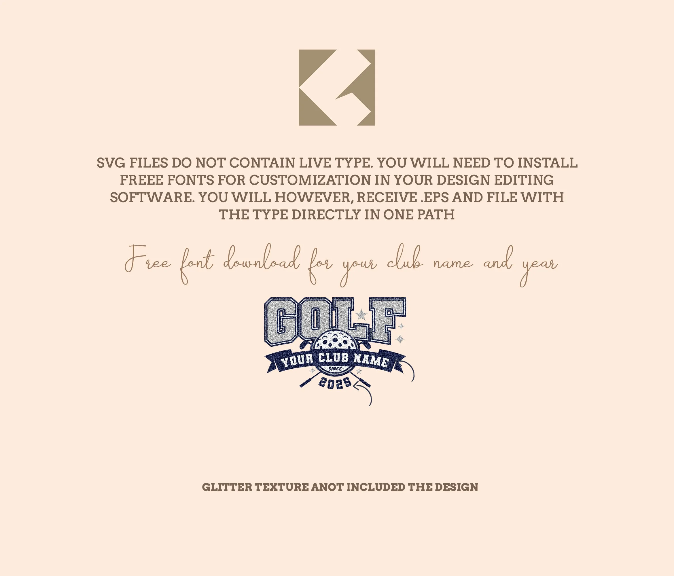 Unique Custom Golf Monogram Logo (SVG & PNG) - Personal Design — Cricut ...