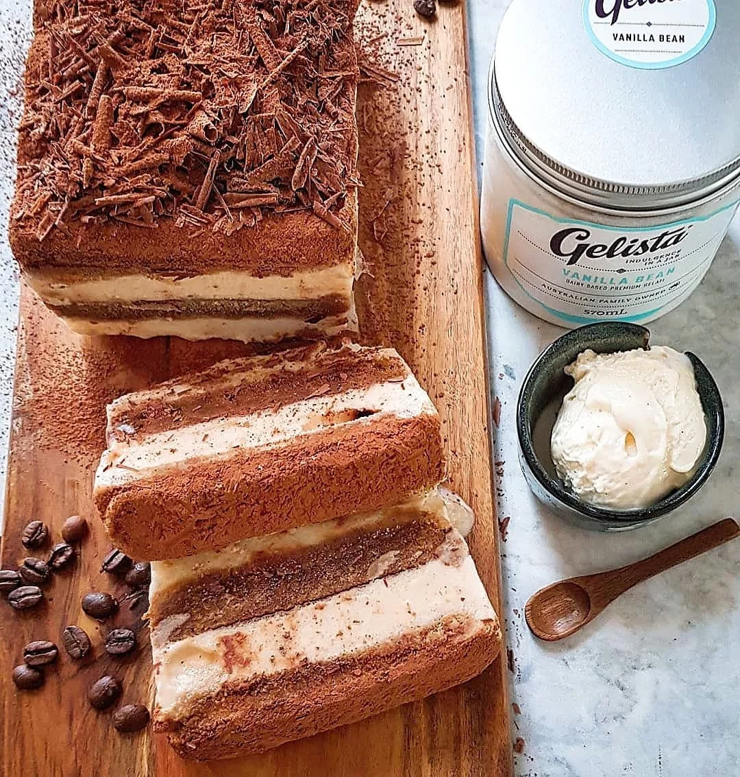 Frozen Tiramisu with Vanilla Bean Gelati — Gelista Gelati