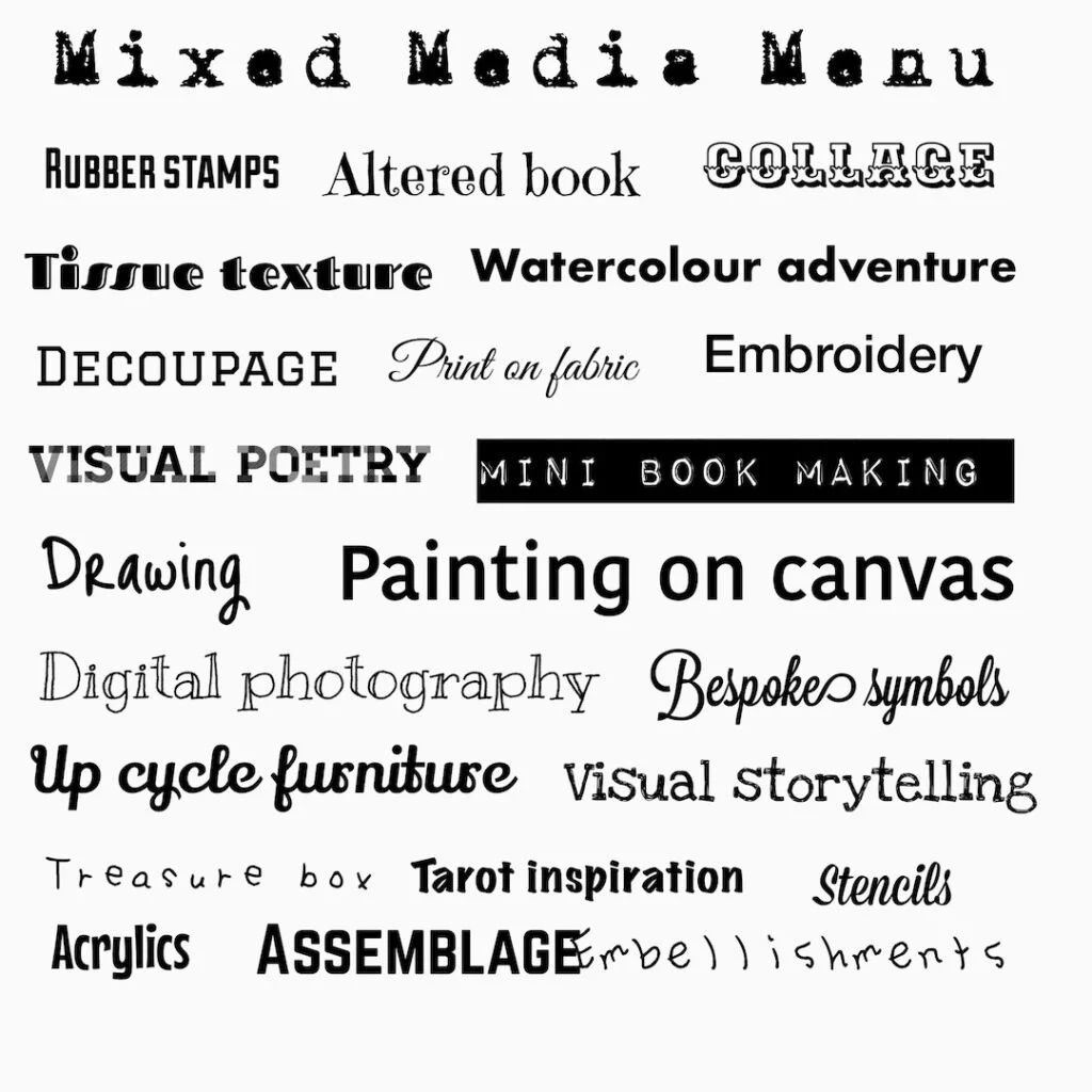 Mixed Media Menu — ARTI-MS