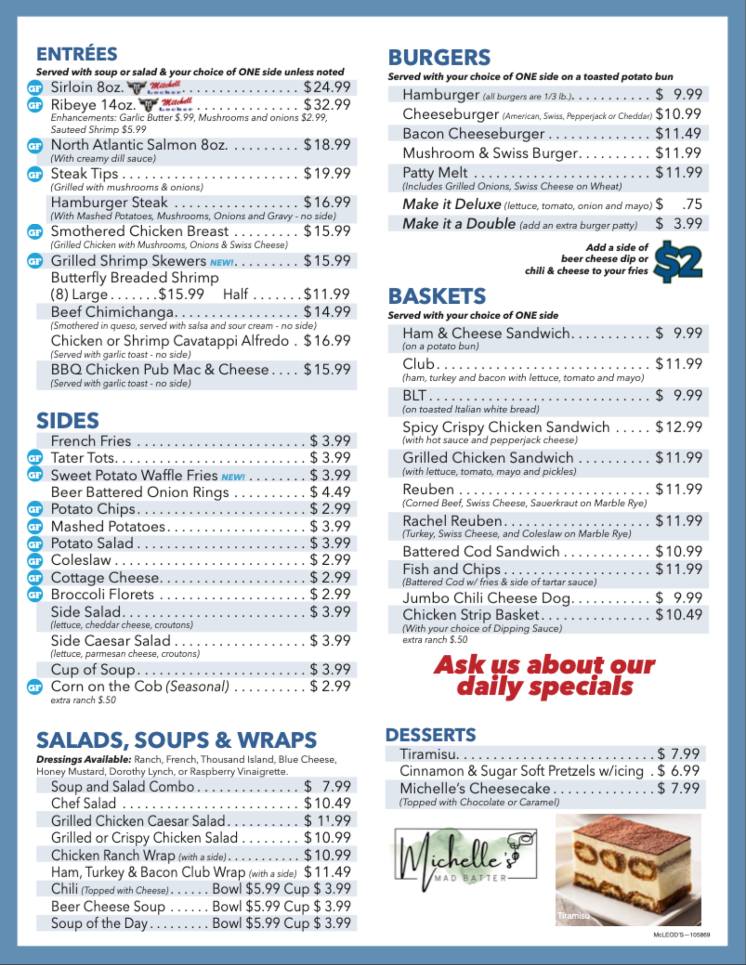 Menu — Bradley's Pub & Grille
