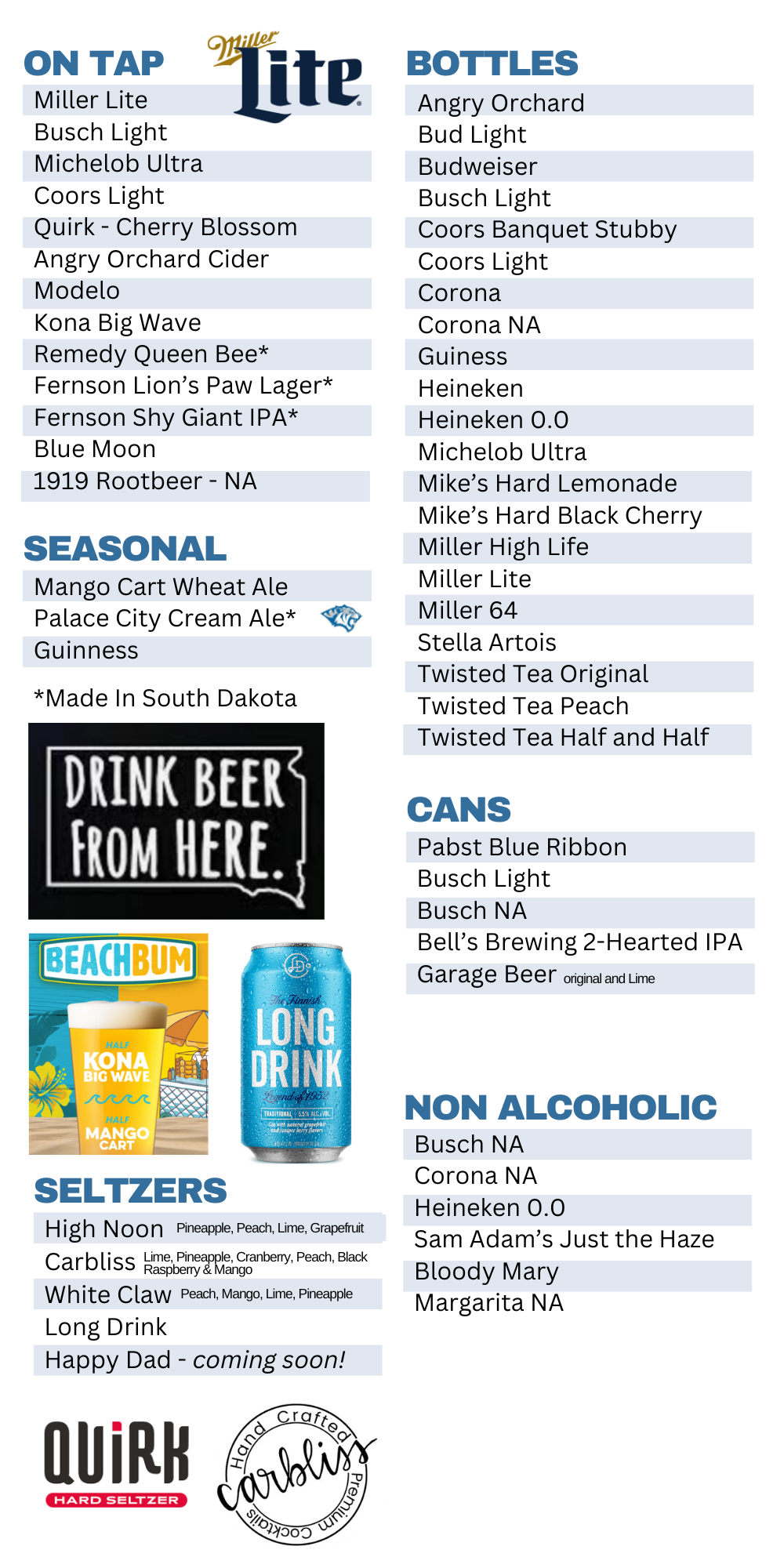 Menu — Bradley's Pub & Grille