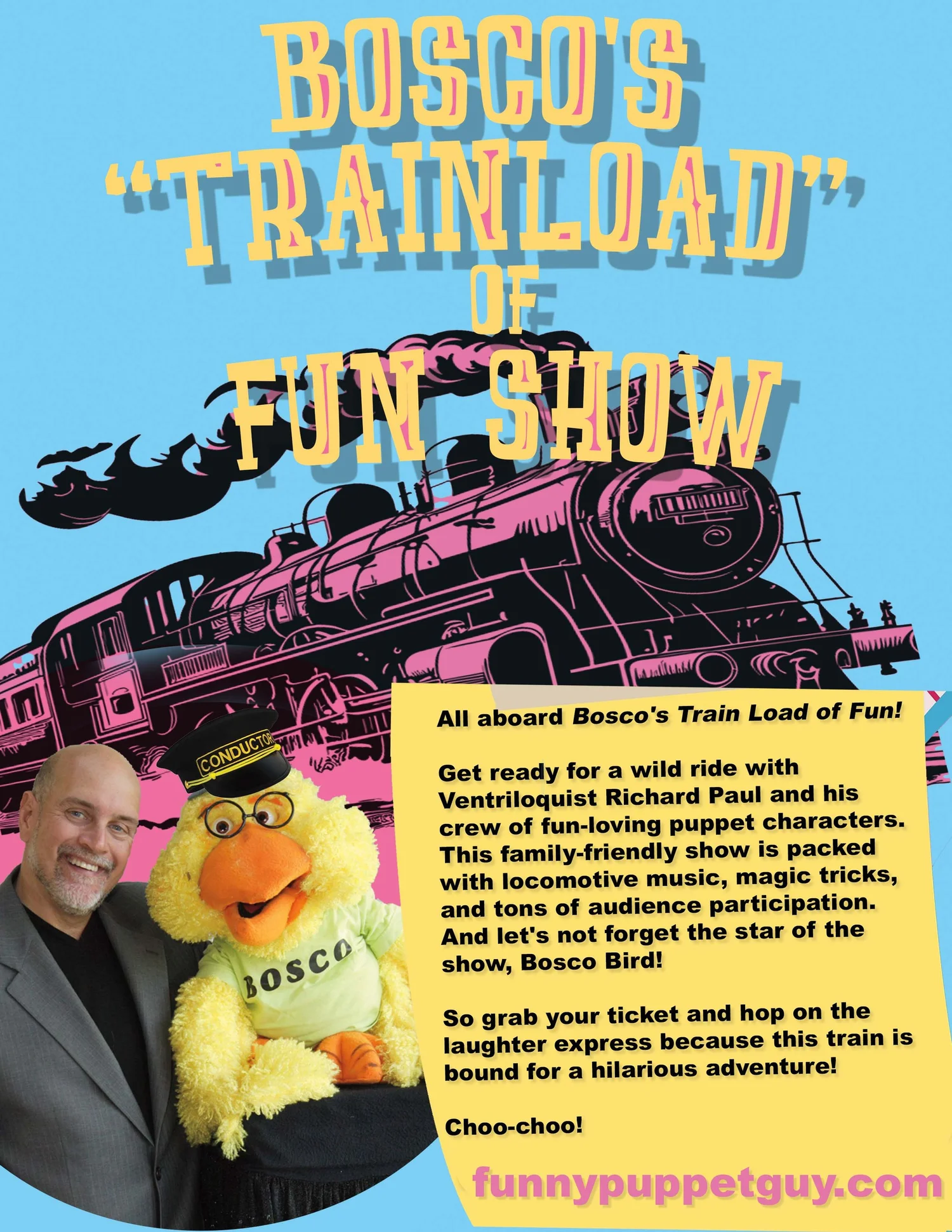 Bosco's Train Load of Fun! - Michigan Train and Puppet Show — Richard ...