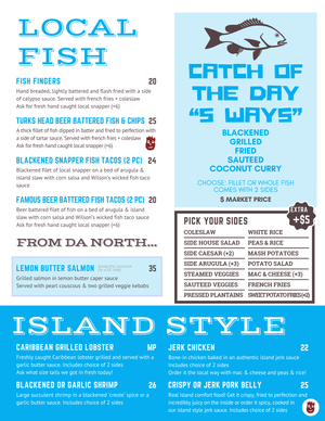 Food Menu — Castaways Conch Bar & Island Grill