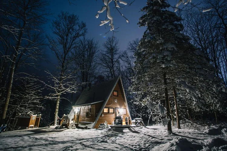 A-Frame Cabin On The River in Michigan, A Luther Frame Of Mind