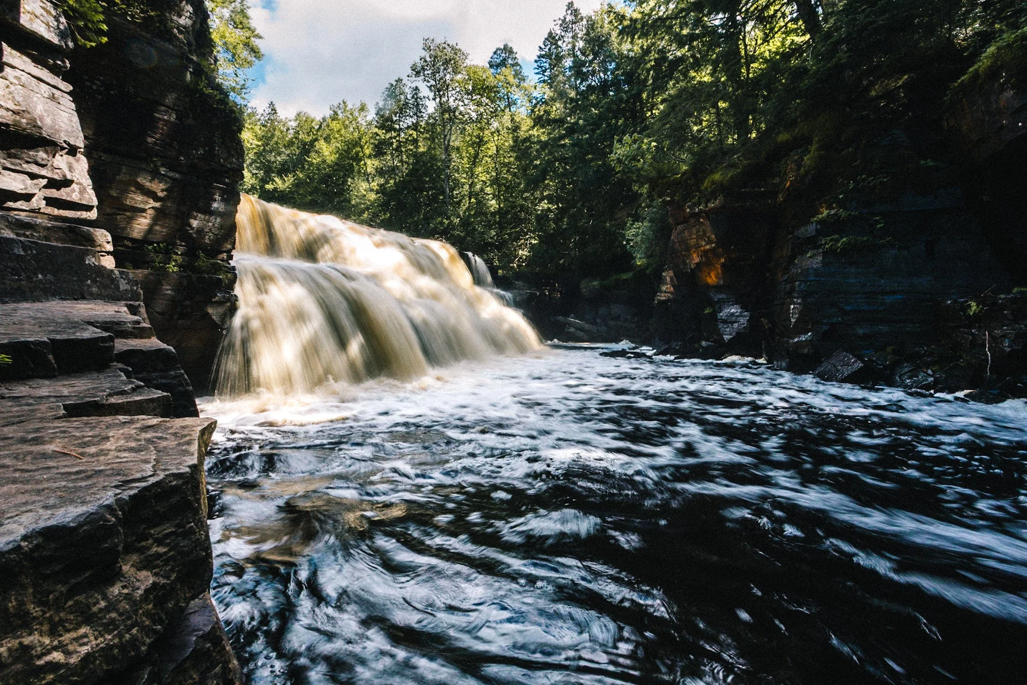 Canyon Falls Roadside Park: One of Michigan’s Best Waterfall Stops