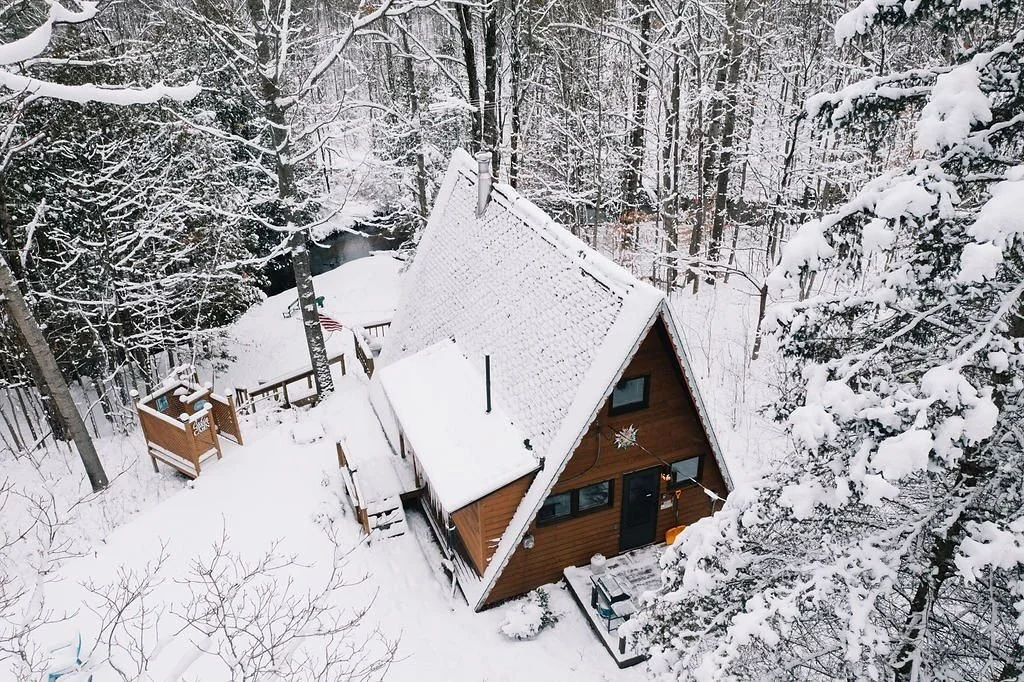 A-Frame Cabin On The River in Michigan, A Luther Frame Of Mind