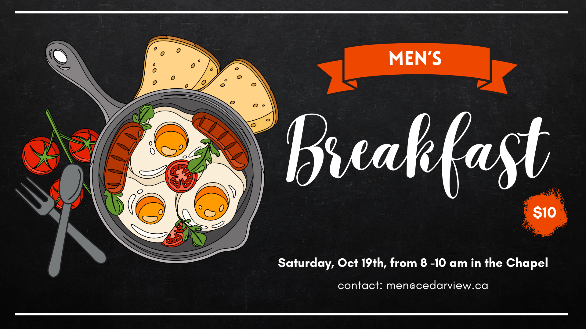 Men's Ministry - Upcoming Events — Cedarview Alliance Church