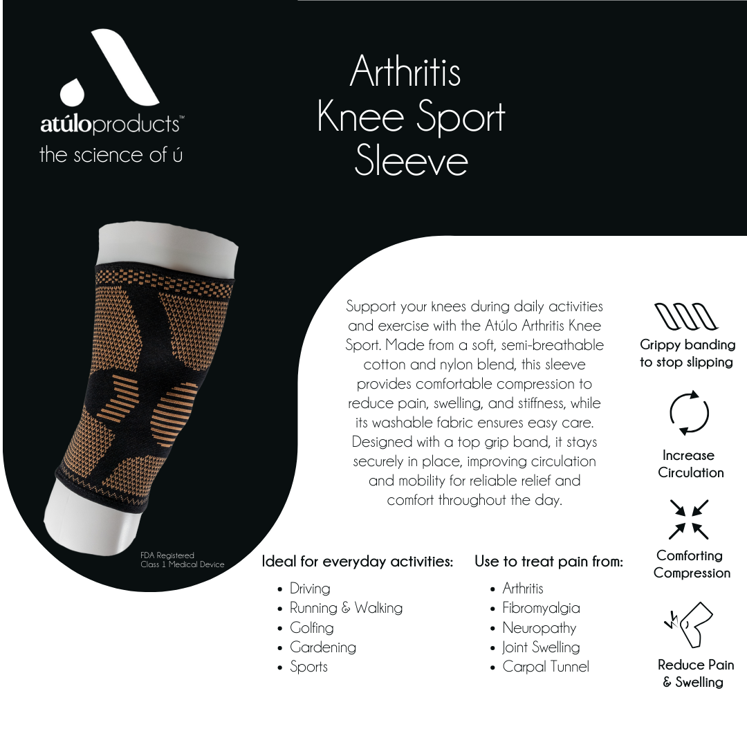 Atúlo Arthritis Knee Sleeve – Comfortable Support for Knee & Joint Pain ...