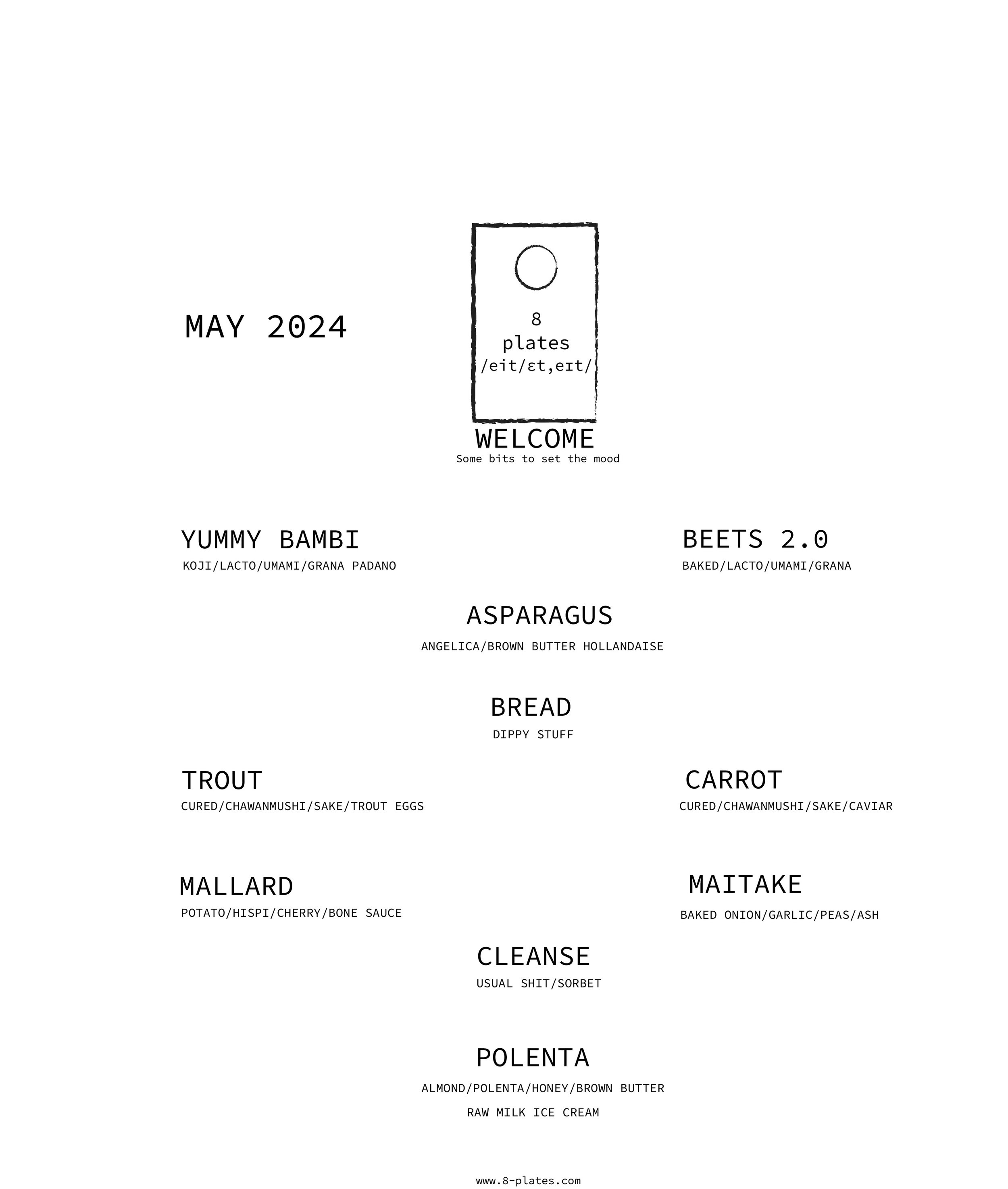 8 Plates Pop up restaurant in Nottingham