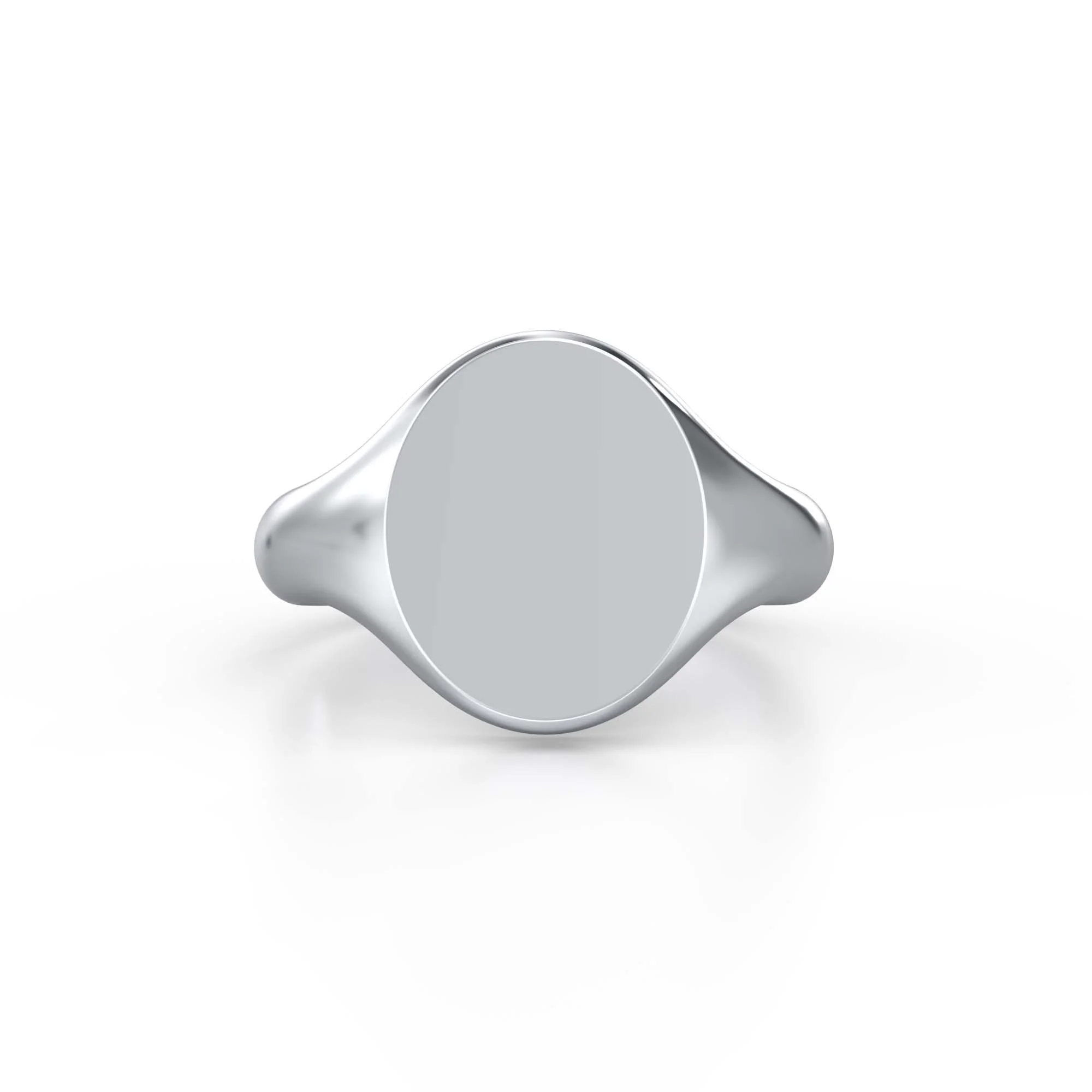 Gold Round Signet Rings | 18ct Yellow Gold — Laser Engraving Service