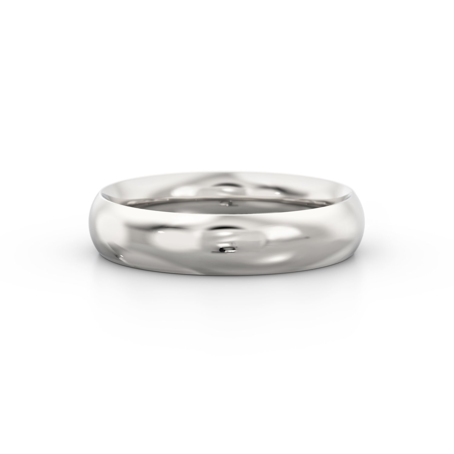 Platinum D Shaped Wedding Rings — Laser Engraving Service